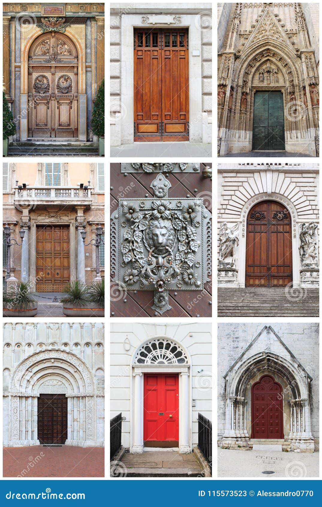 Renaissance front doors stock image. Image of entrance - 115573523