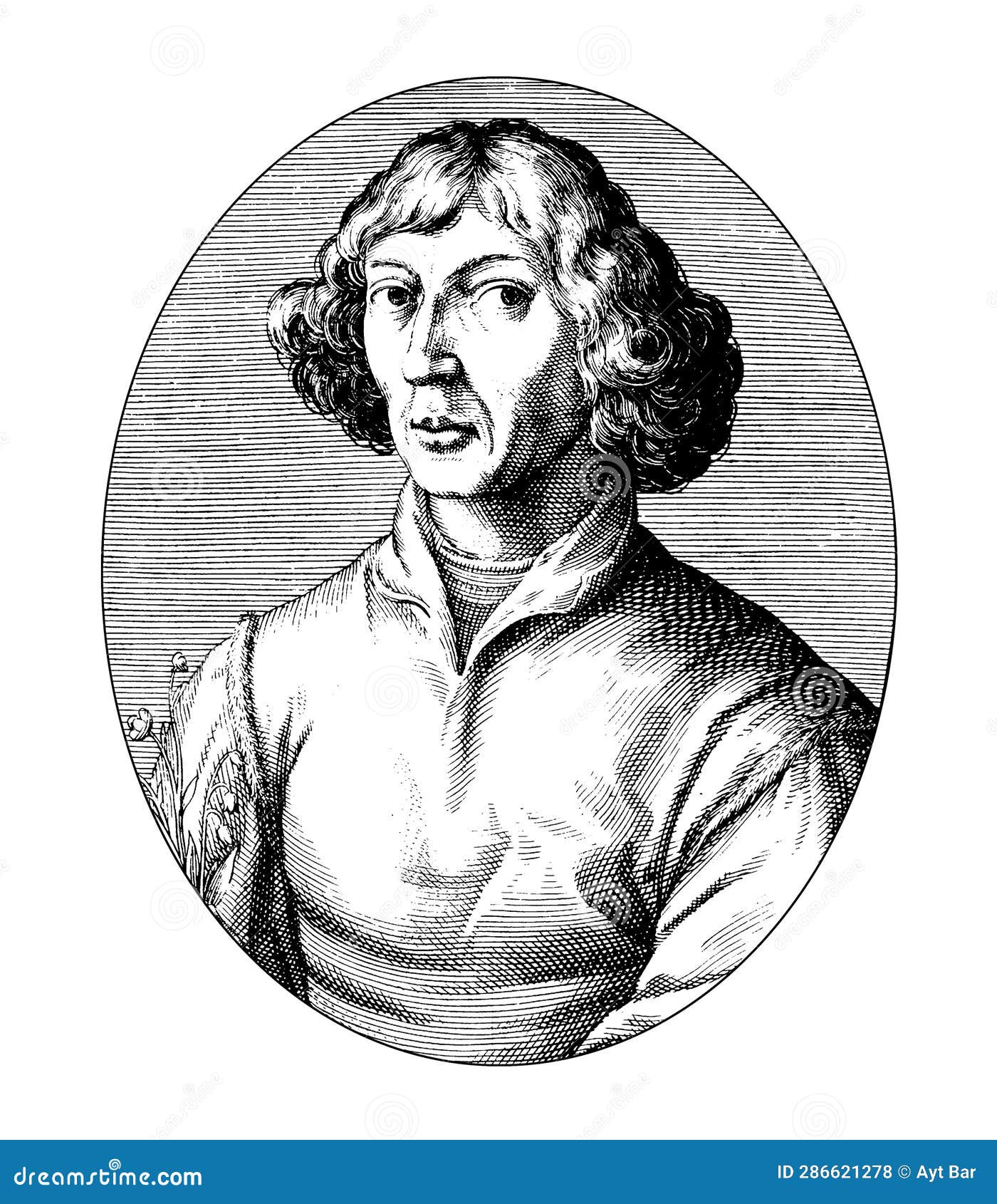 Nicolaus Copernicus, Vintage Illustration Engraving Gravure Stock ...