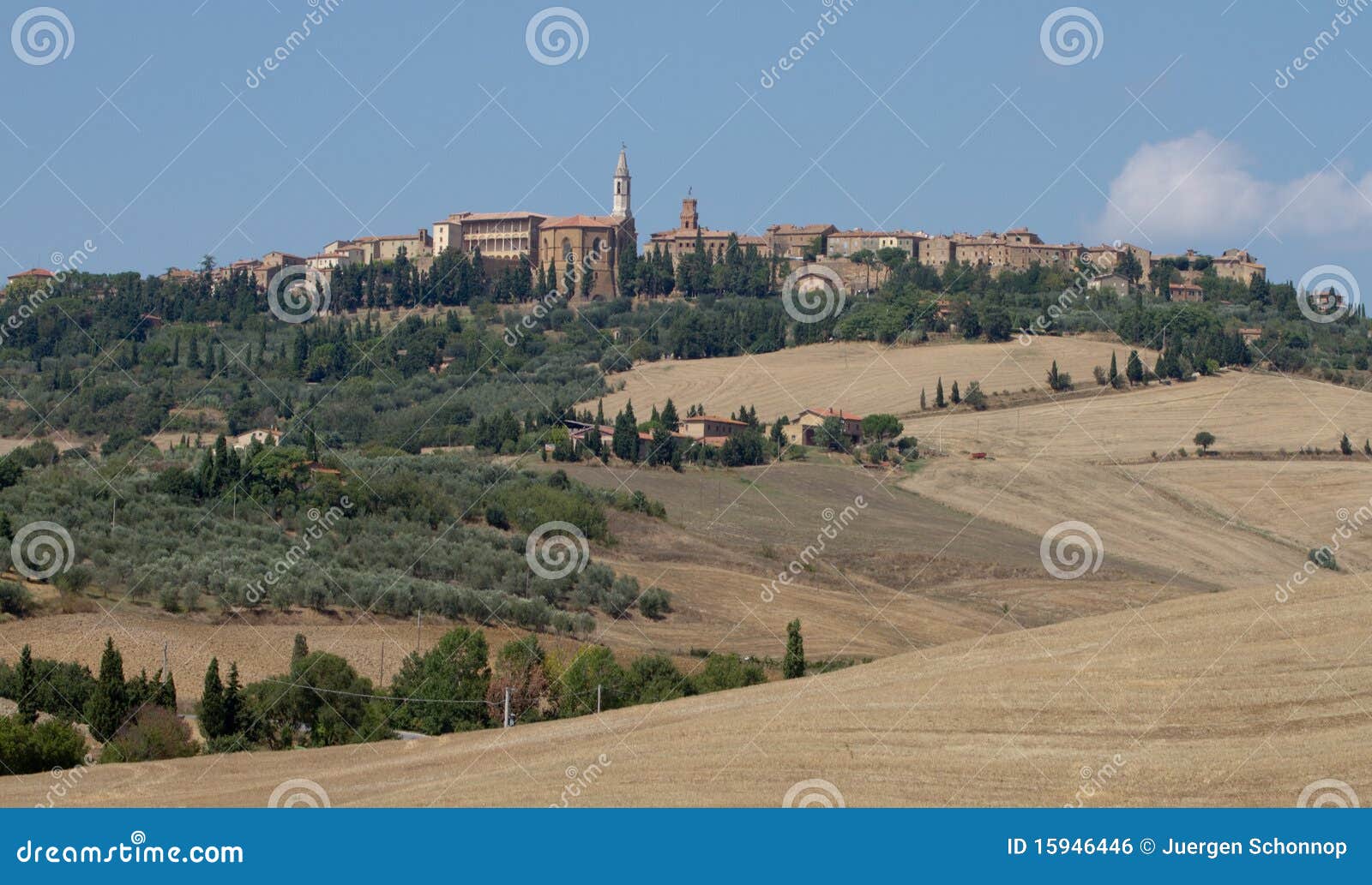 Renaissance town Pienza stock photo. Image of countryside - 15946446
