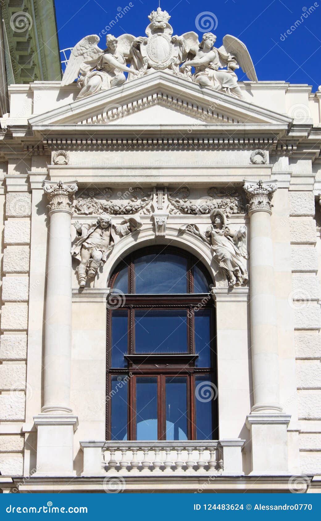 Renaissance Window in Vienna Stock Photo - Image of detail ...