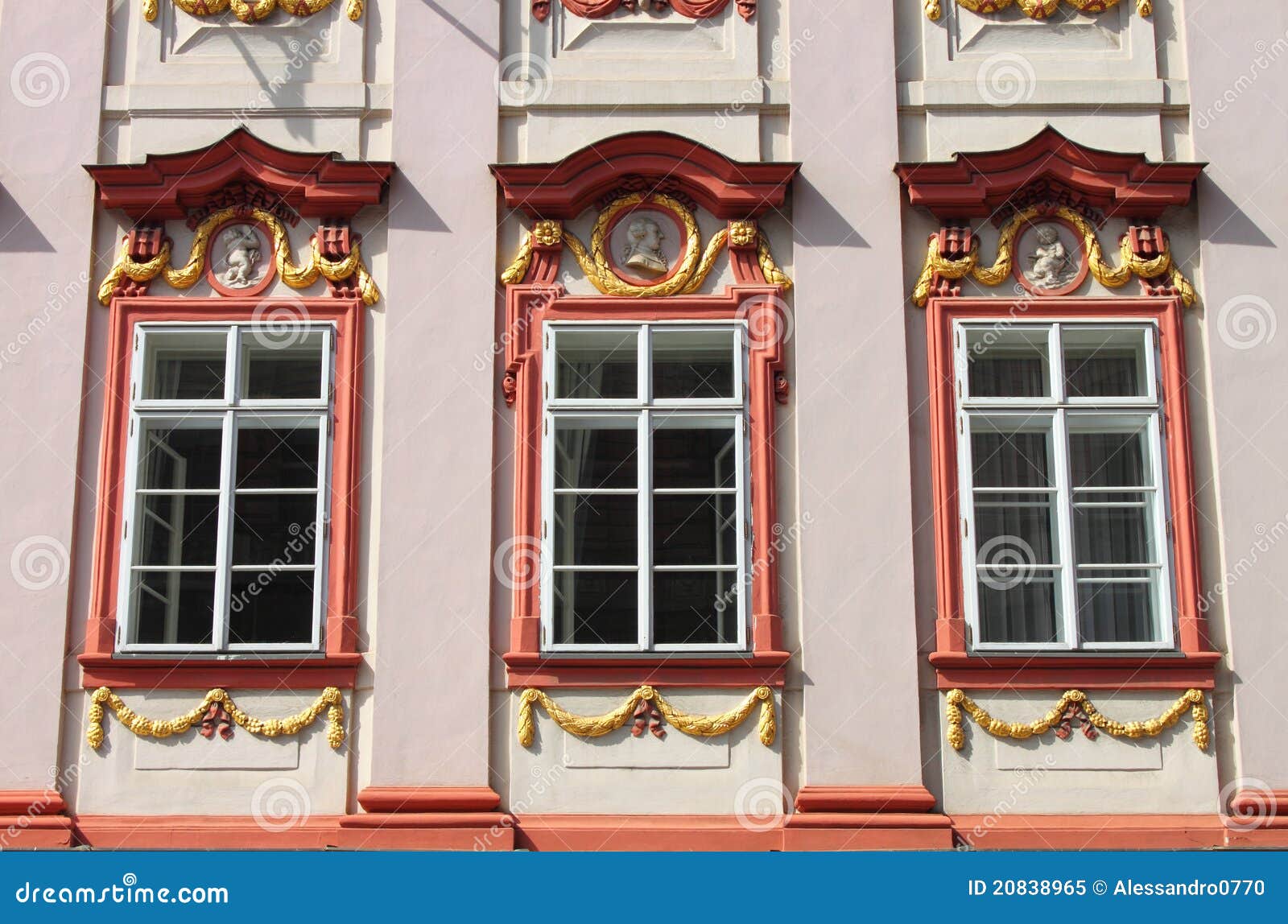 Renaissance windows stock image. Image of building, prague - 20838965
