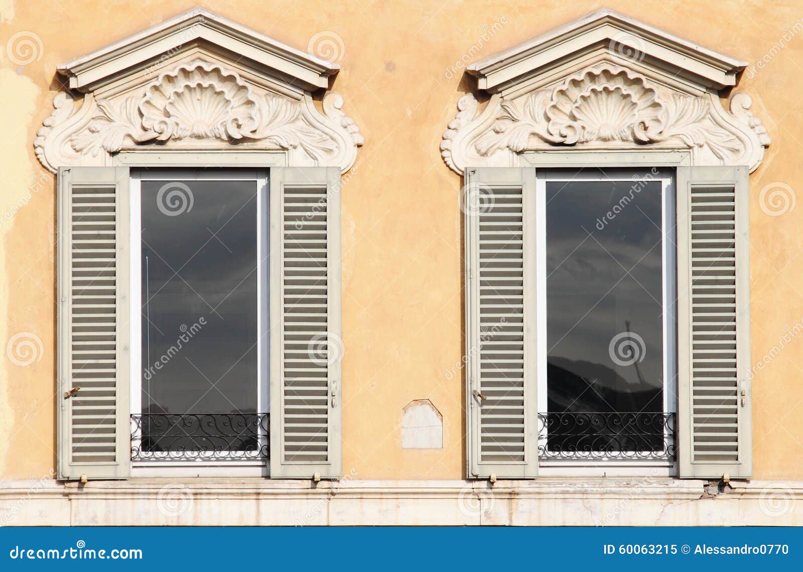 Renaissance windows stock image. Image of roma, marble - 60063215
