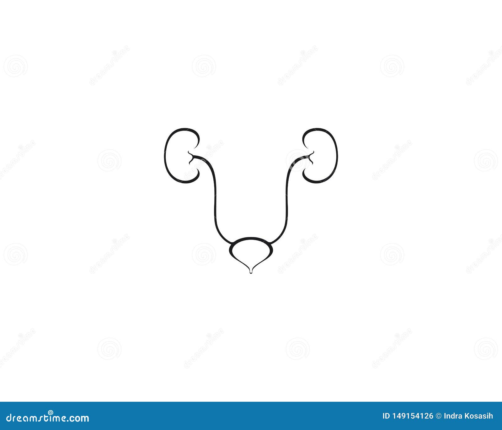 Renal System Vector Icon Illustration Stock Vector - Illustration of ...