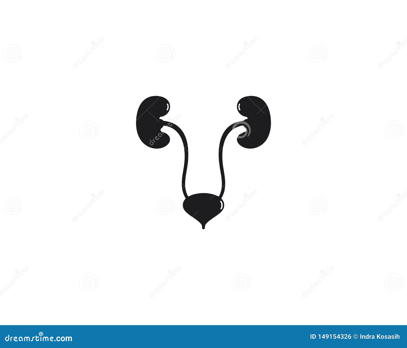 Renal System Vector Icon Illustration Stock Vector - Illustration of ...