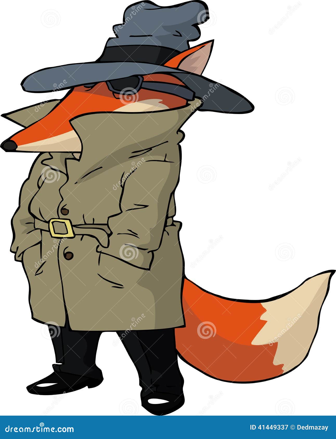 Renard d'espion illustration de vecteur. Illustration du hommes - 41449337