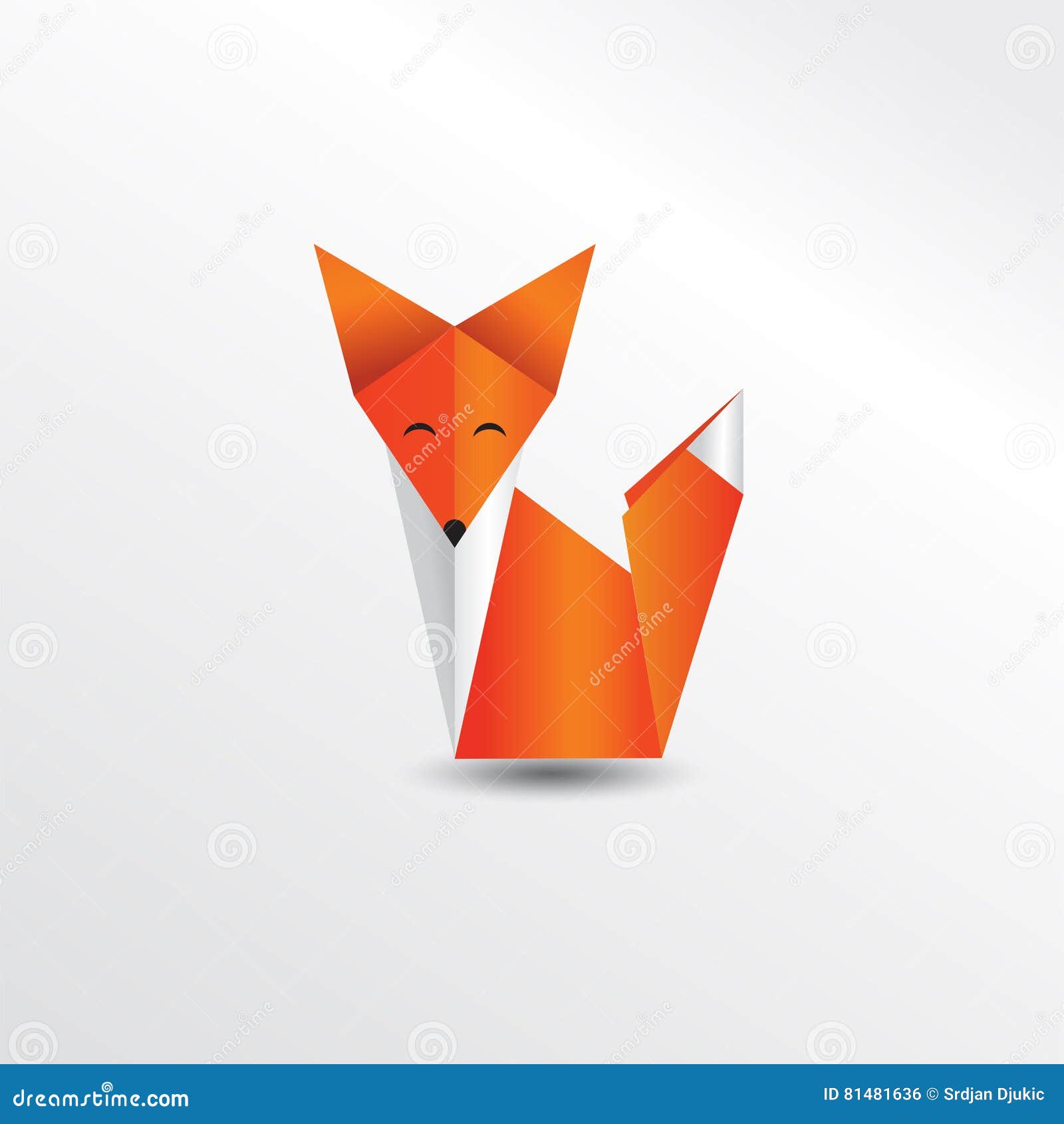 Renard d'origami illustration de vecteur. Illustration du vecteur ...