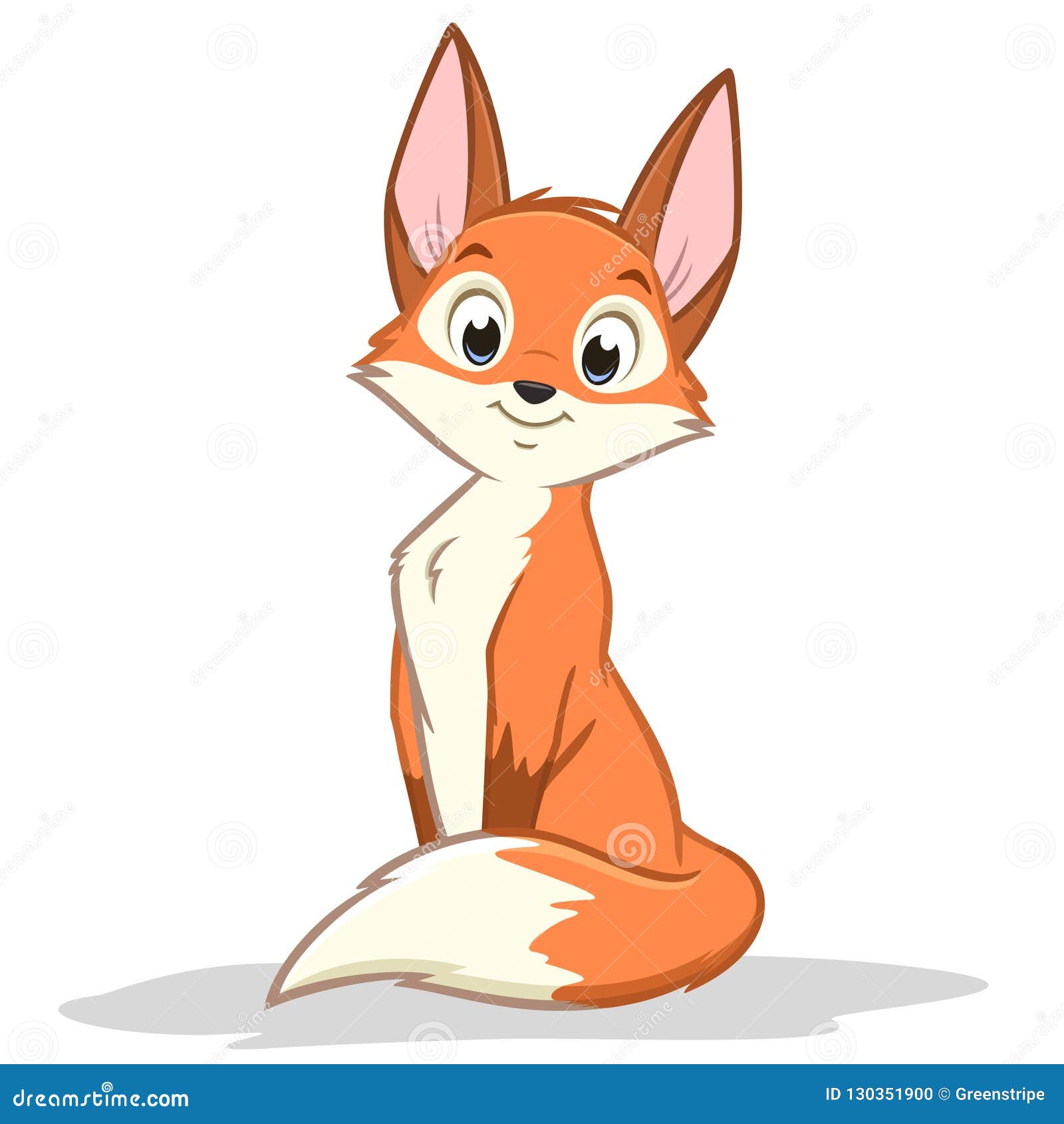 Renard Mignon De Dessin Animé Illustration de Vecteur - Illustration du ...