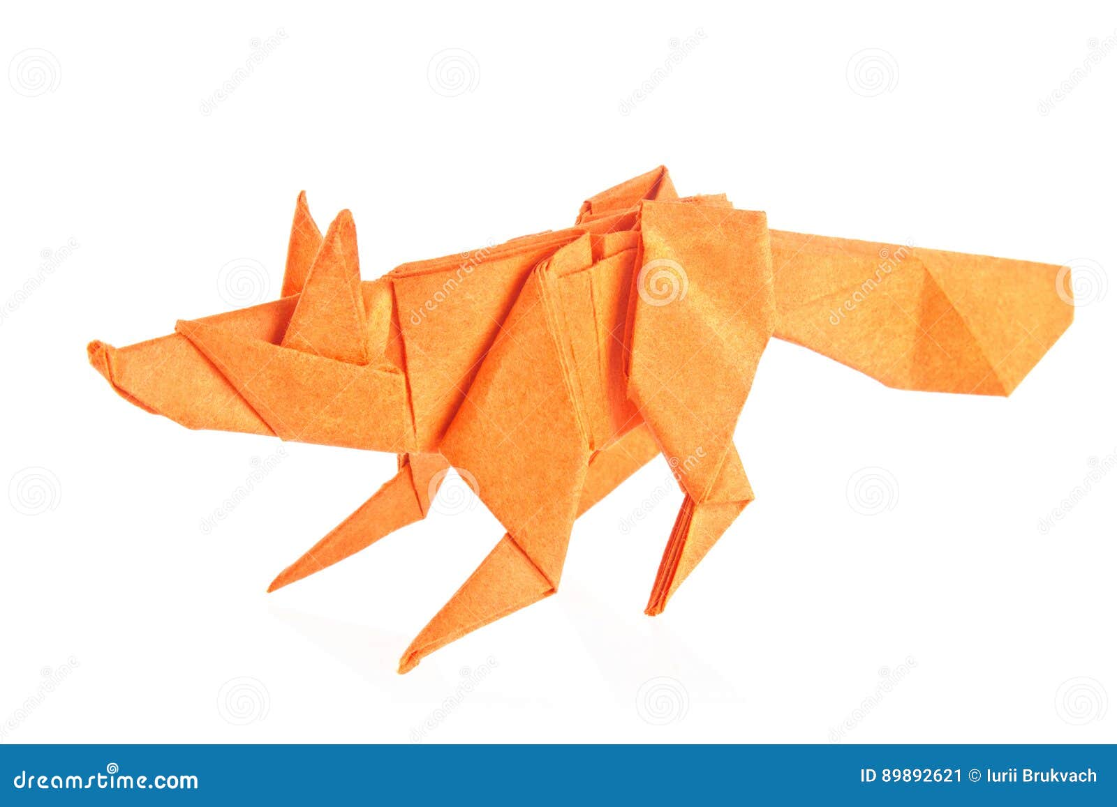Renard orange d'origami image stock. Image du artisanat - 89892621