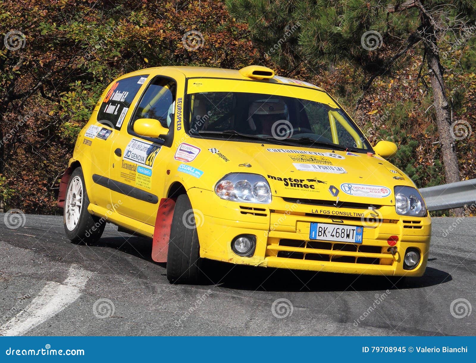 A Renaul Clio Williams Rally Car Goes Off The Road During A Speed Test ...