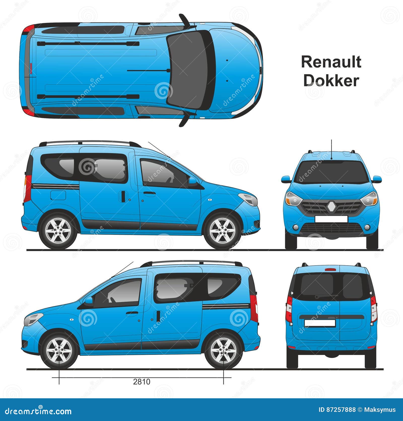 Renault Dokker Passenger Van 2013 Photo stock éditorial - Illustration ...