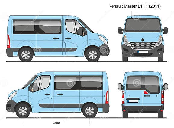 Renault Master Passenger Bus L1H1 2011 Fotografía editorial ...