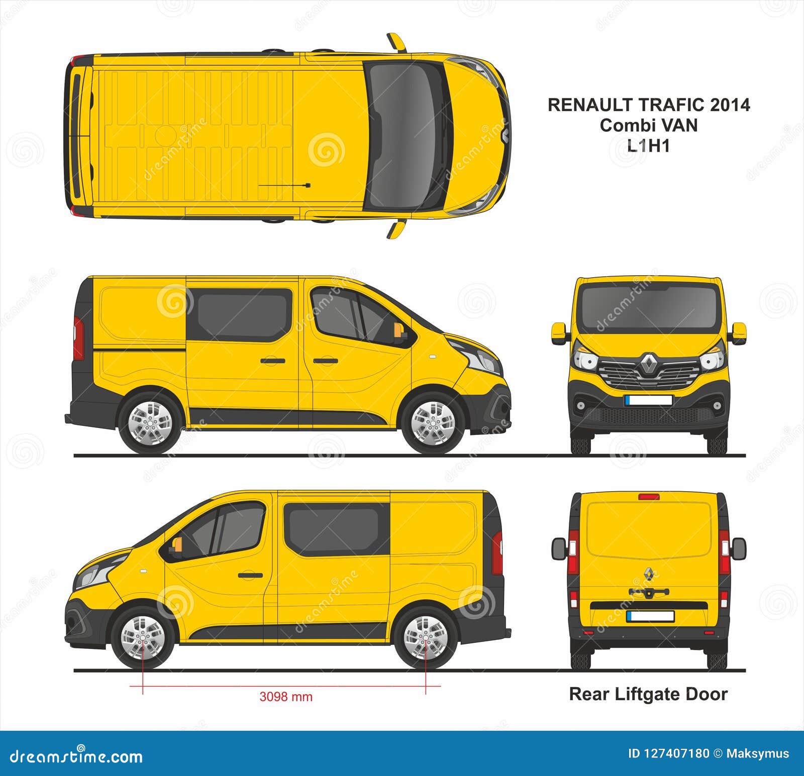 Renault Trafic Combi Van L1H1 2014 Image éditorial - Illustration du ...