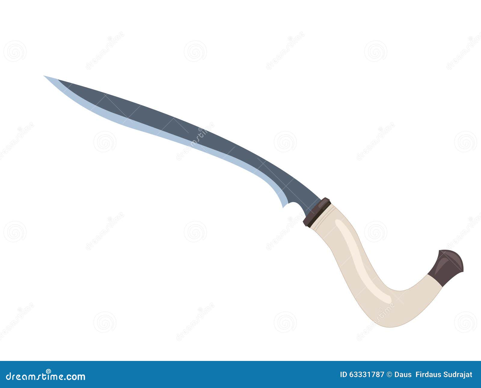 Rencong Indonesian Traditional Weapons Stock Vector - Illustration of ...