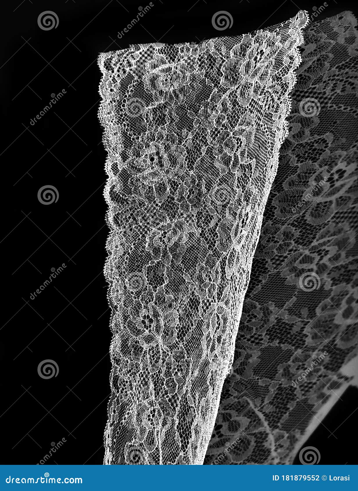 Renda Branca Sobre Fundo Preto Foto de Stock - Imagem de forma ...