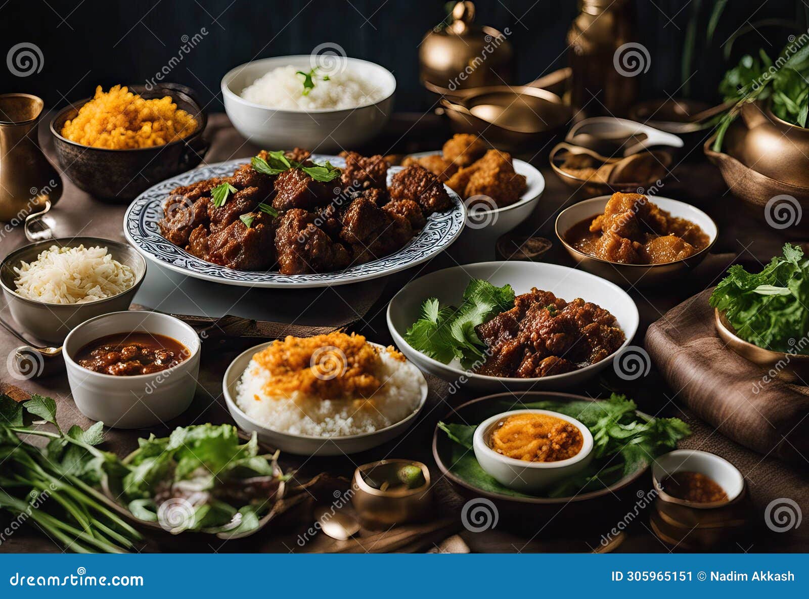 Rendang Menu Beef Eid Must Have Cooked Home Stock Illustration ...