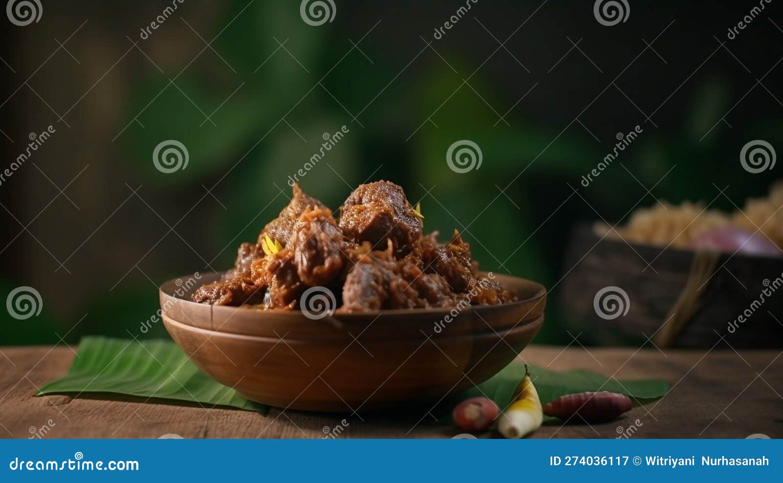 Rendang Padang. Spicy Beef Stew from Padang, Indonesia Stock ...