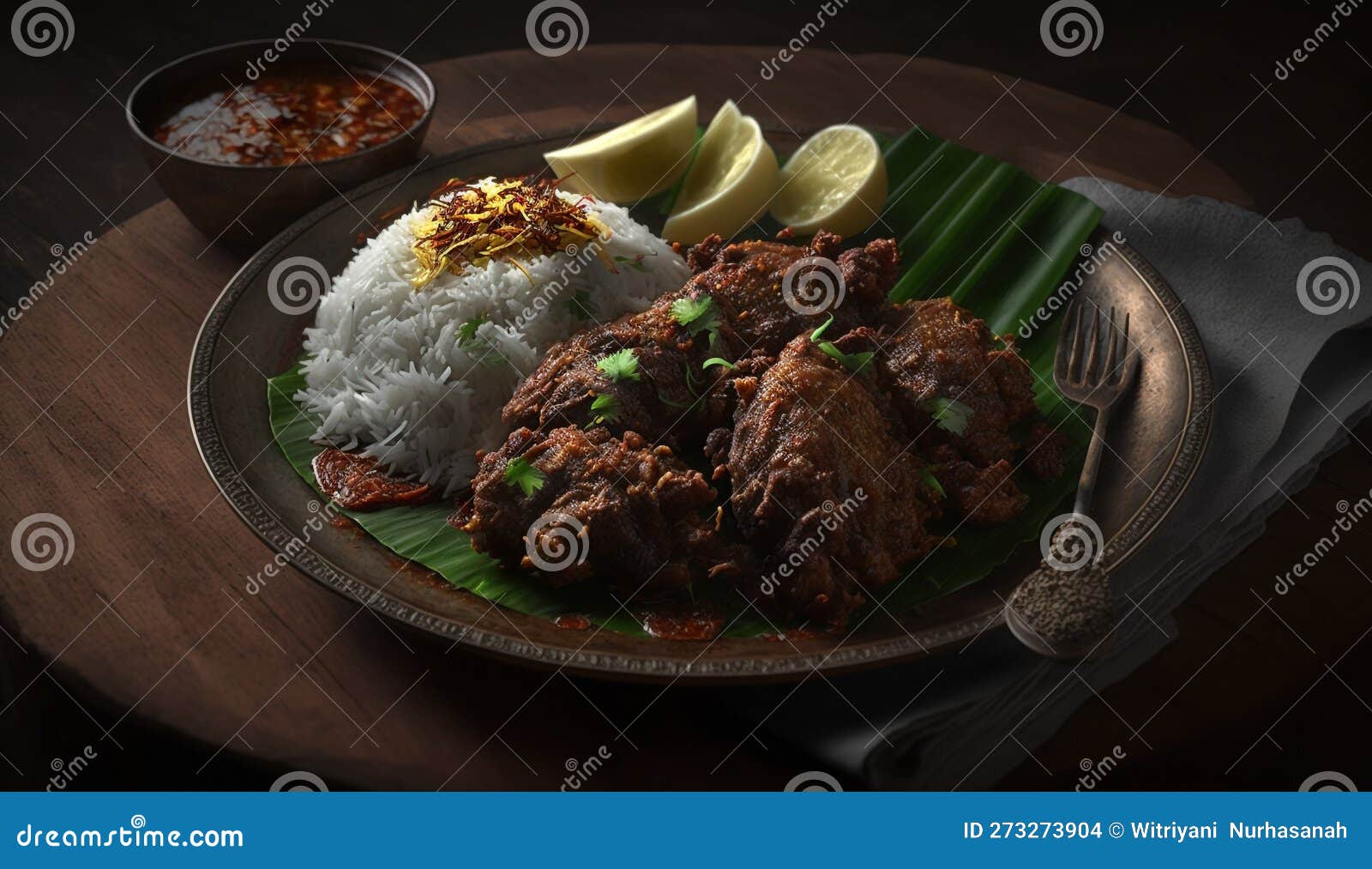 Rendang Padang. Spicy Beef Stew from Padang, Indonesia Stock Photo ...