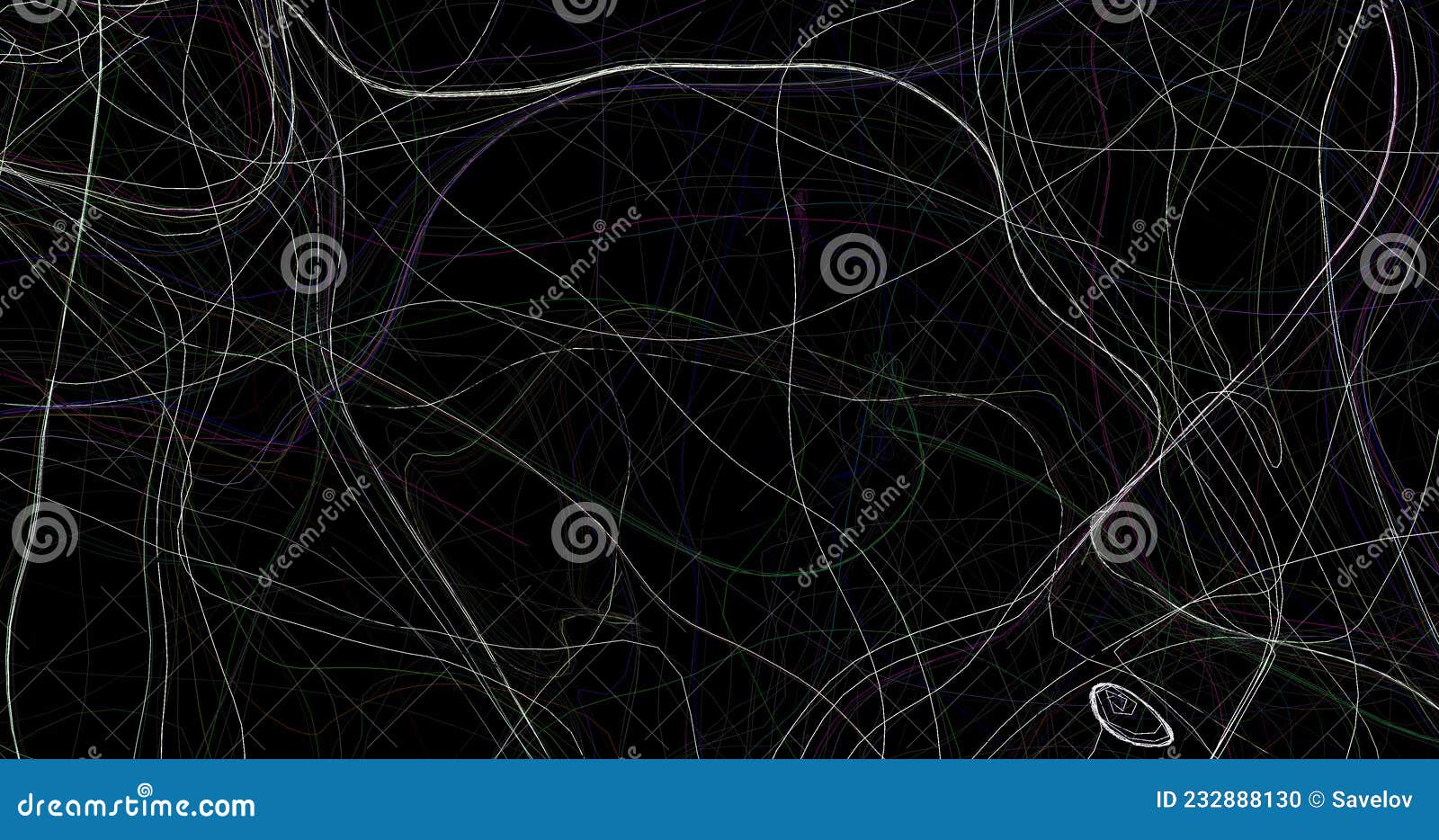 Render with Abstract Background of Multicolored Tangled Lines Stock ...