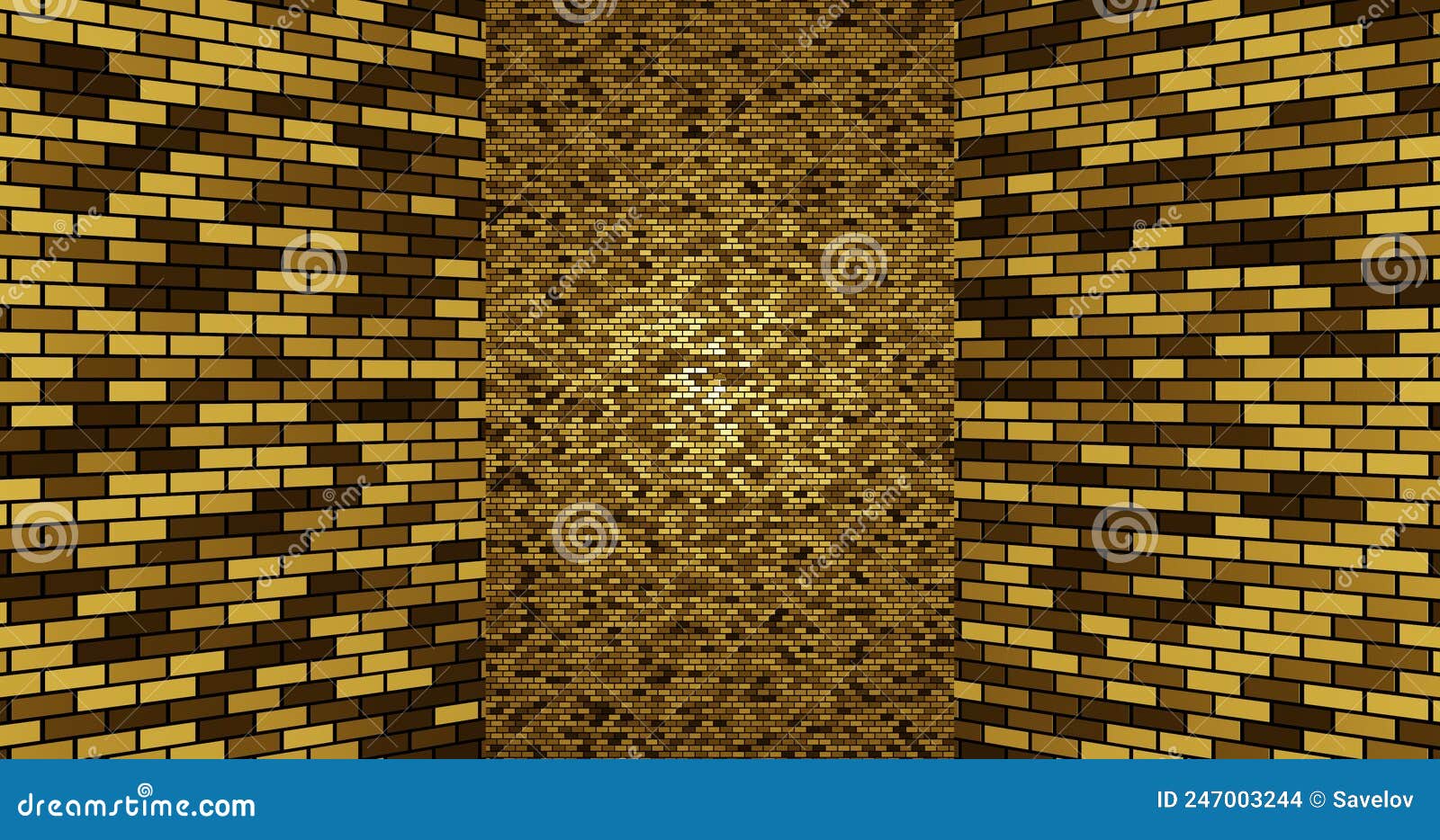 Render with Abstract Background with Yellow Bricks Stock Illustration ...