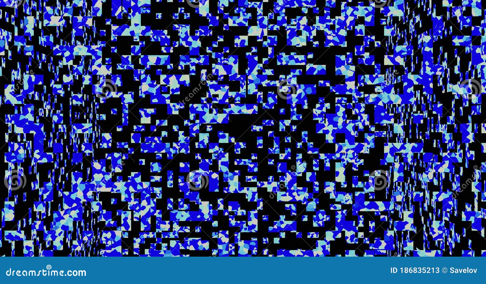 Render with Abstract Blue Background with Disappearing Tiles Stock ...