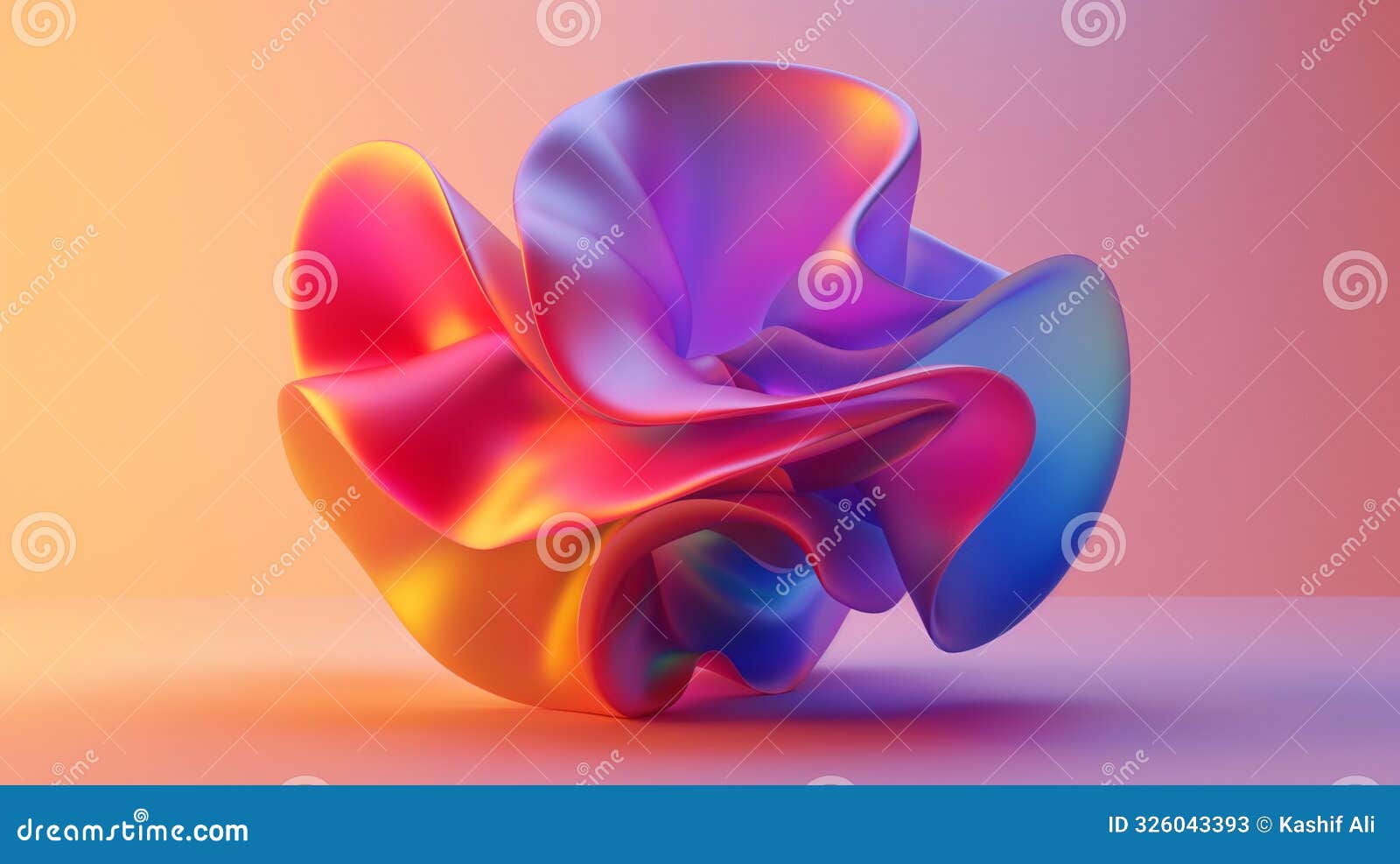 Render of an Abstract Colorful 3D Shape Using Cinema 4D and Ambient ...