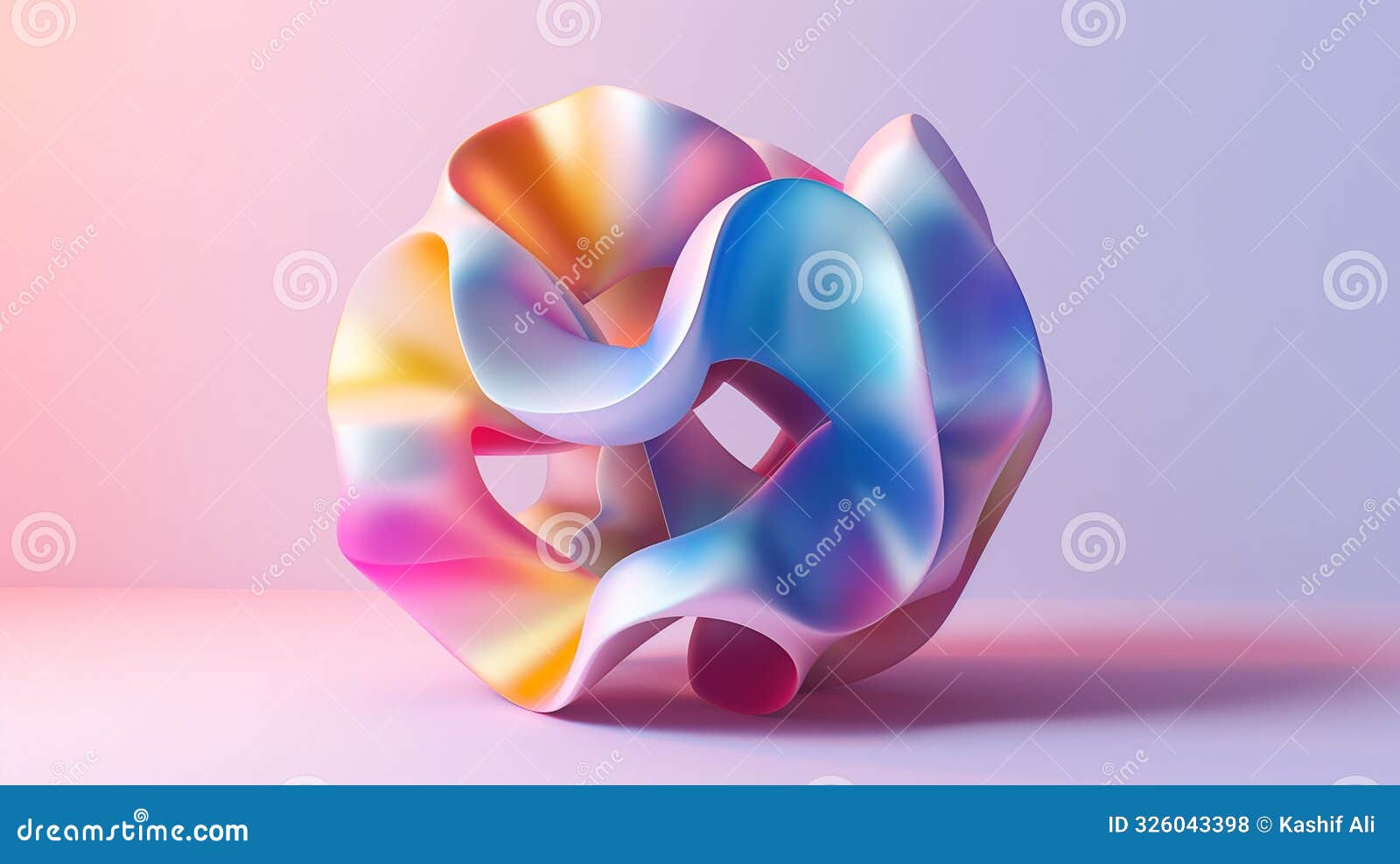 Render of an Abstract Colorful 3D Shape Using Cinema 4D and Ambient ...
