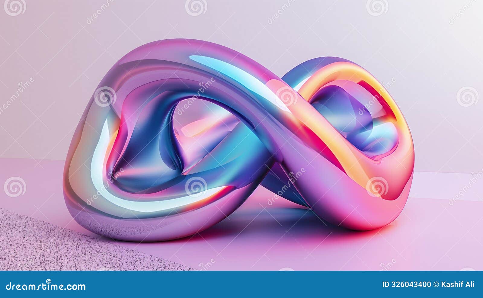 Render of an Abstract Colorful 3D Shape Using Cinema 4D and Ambient ...