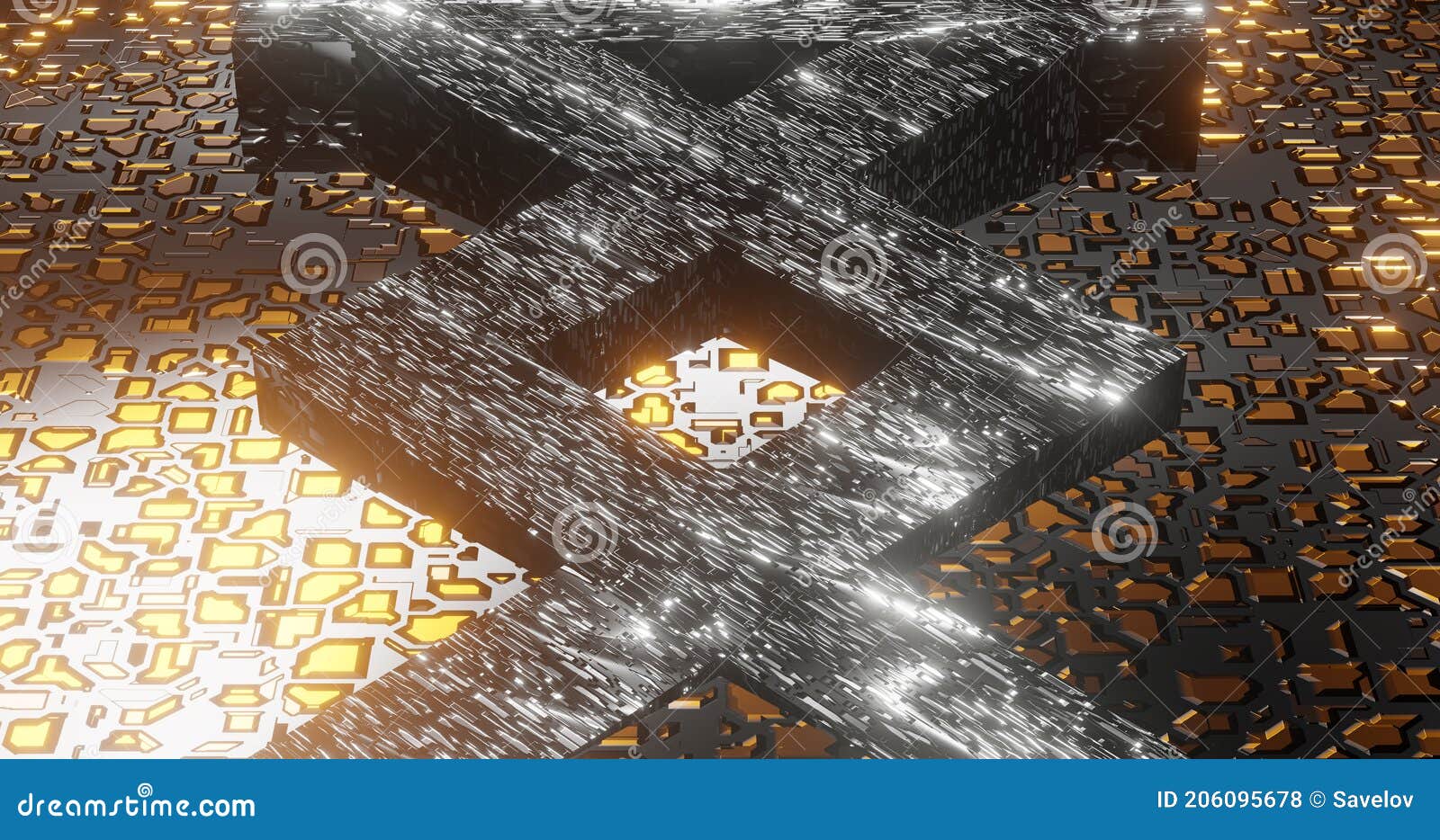 Render with Abstract Cyber Background in Yellow and Gray and with ...