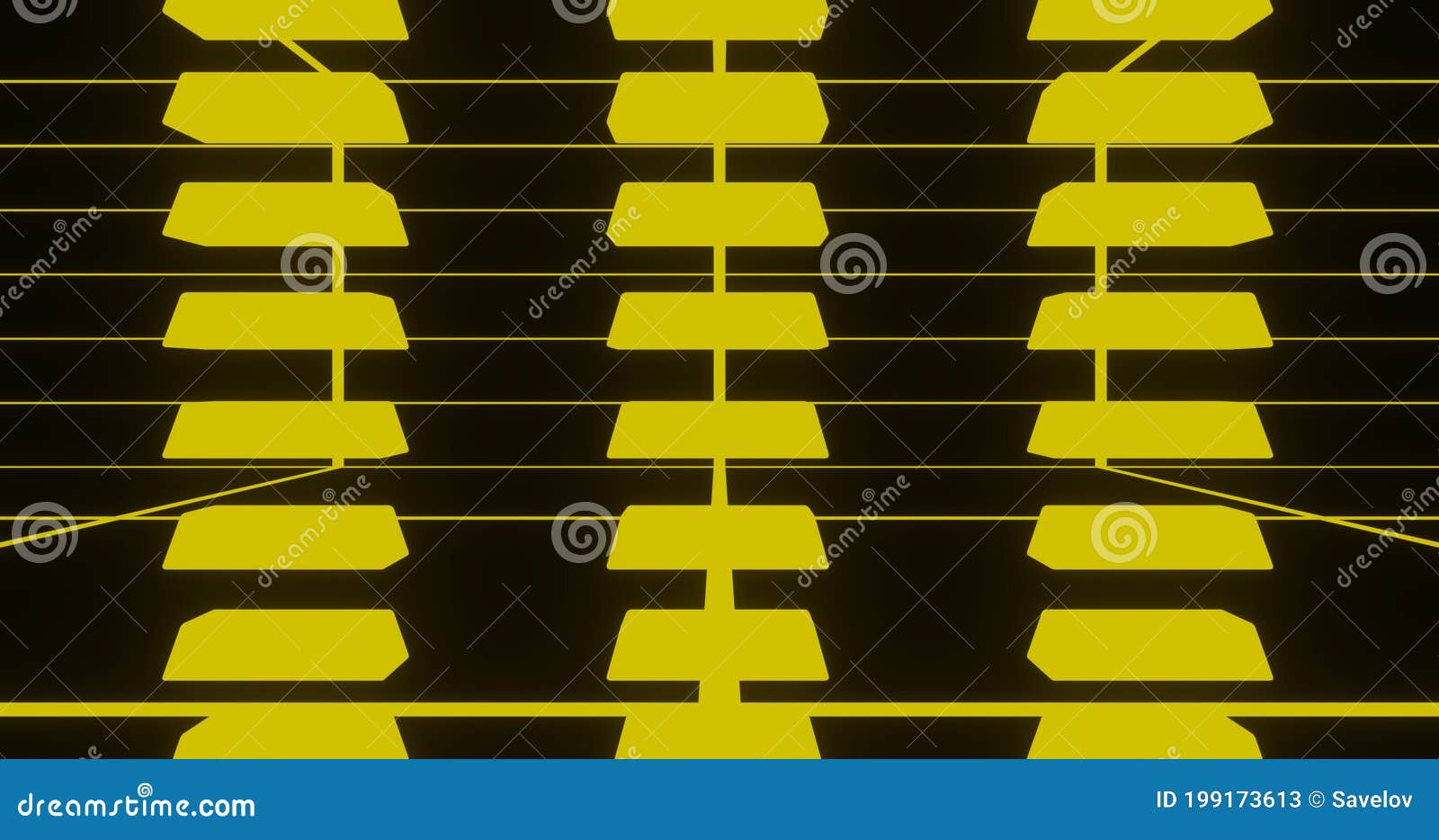 Render with Abstract Gold Bars with Neon Stripes Stock Illustration ...