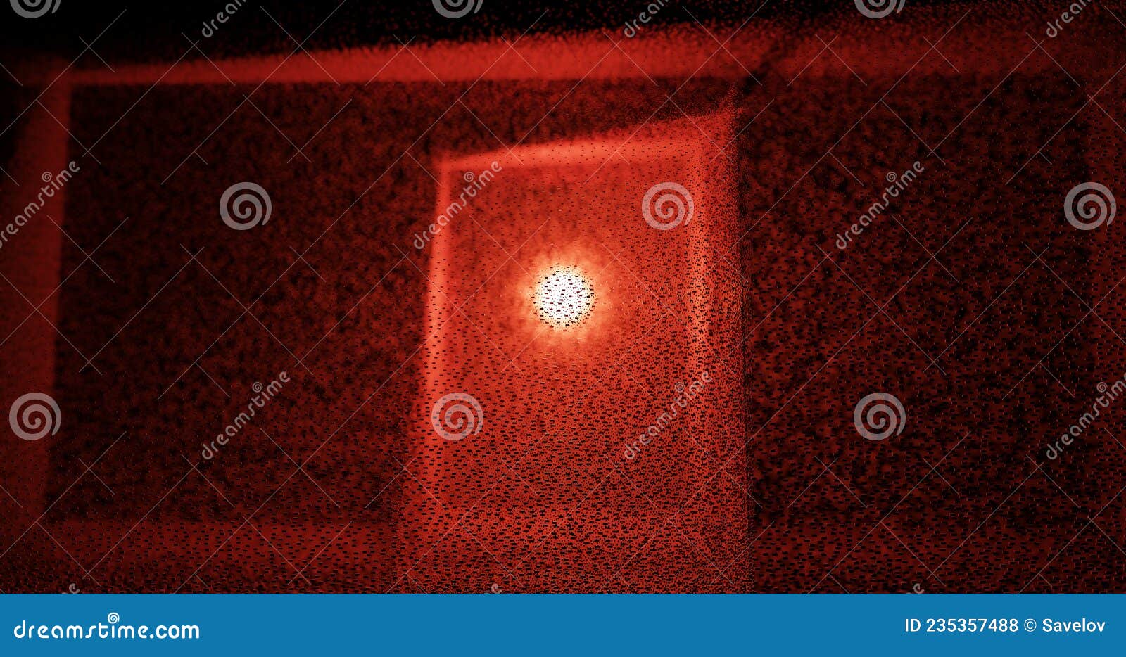 Render with Abstract Red Scary Room Stock Illustration - Illustration ...