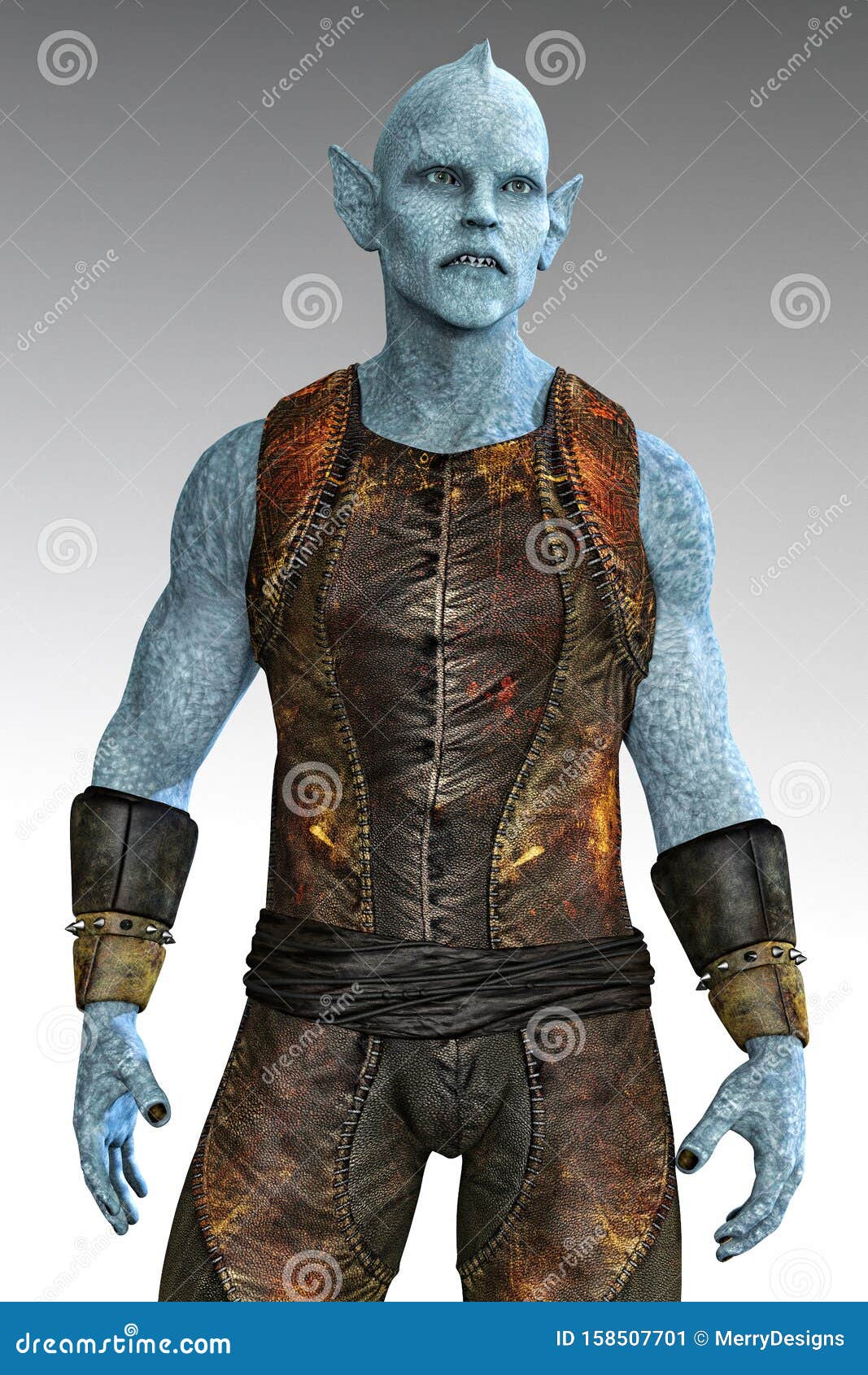 Render of an alien man stock illustration. Illustration of gamelit ...