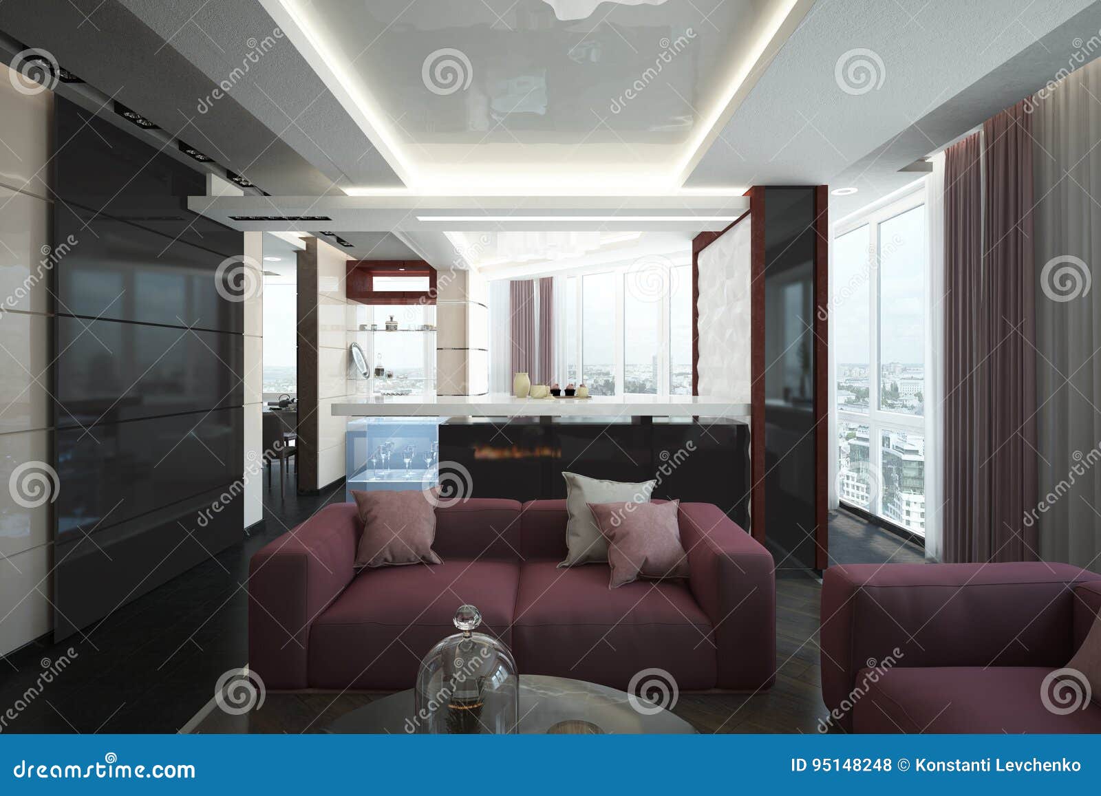 Render of the apartment stock illustration. Illustration of expensive ...