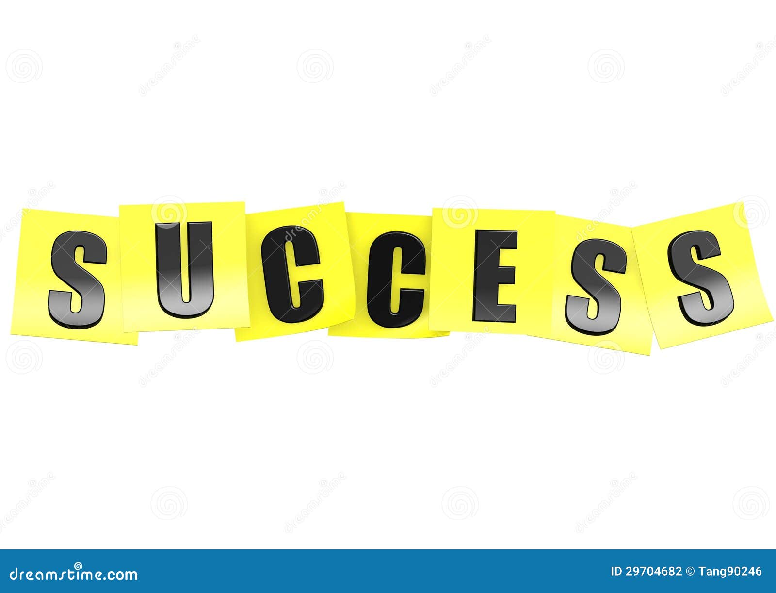 Success in yellow note stock illustration. Illustration of succeed ...