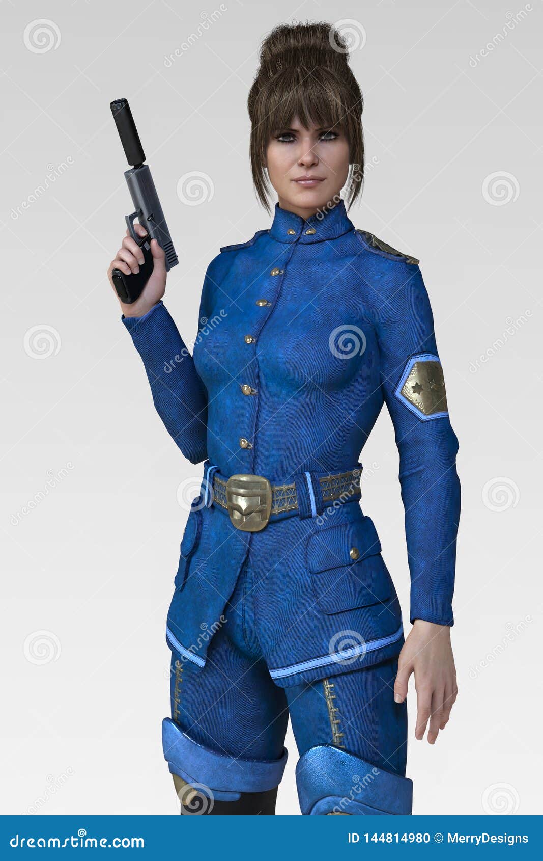 Female Science Fiction Officer Stock Illustrations – 238 Female Science ...