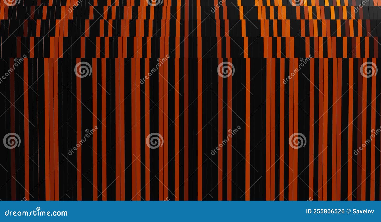 Render with Black and Orange Stepped Lines Stock Illustration ...