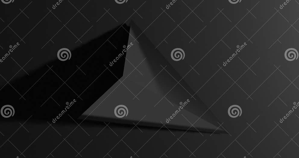 Render with Black Triangle with Shadow Stock Illustration ...