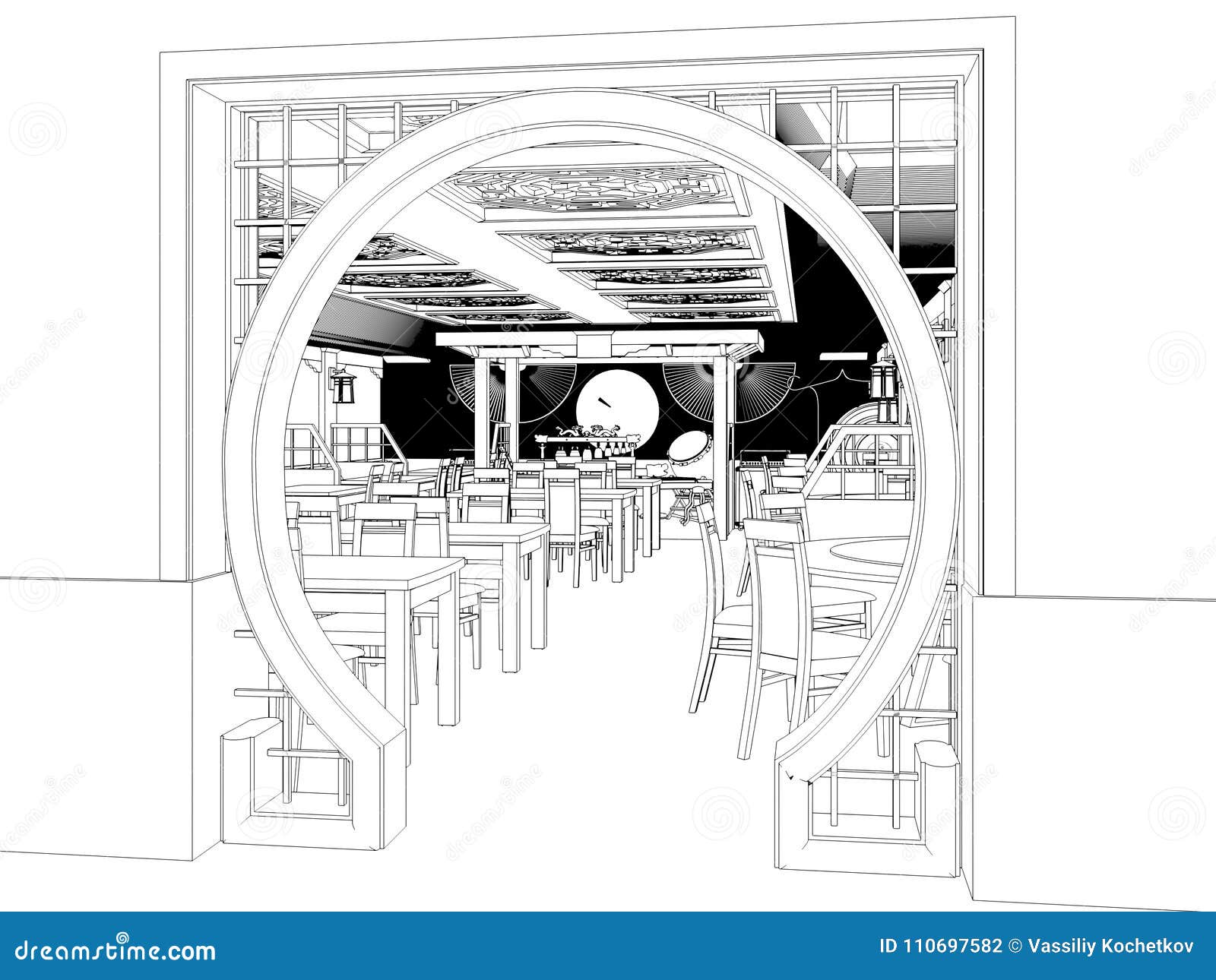 Art Chinese Restaurant Wall Stock Illustrations – 235 Art Chinese ...