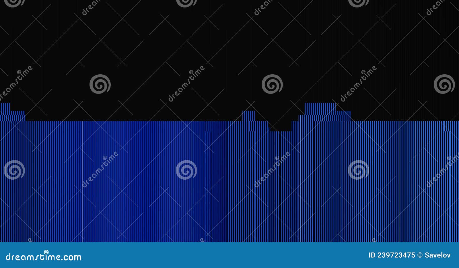 Render with Blue Column Graph on Black Stock Illustration ...