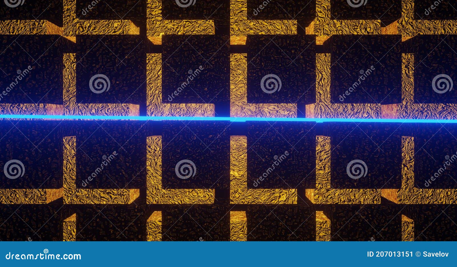 Render with Blue Laser on Yellow Tech Background Stock Video - Video of ...