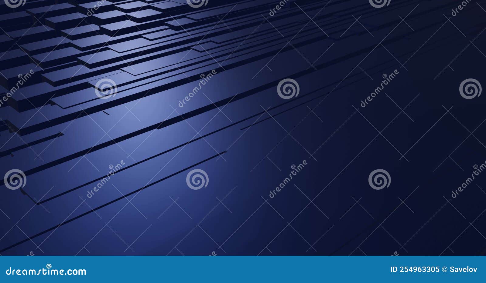 Render with a Blue Surface of Extruded Rectangles Stock Video - Video ...