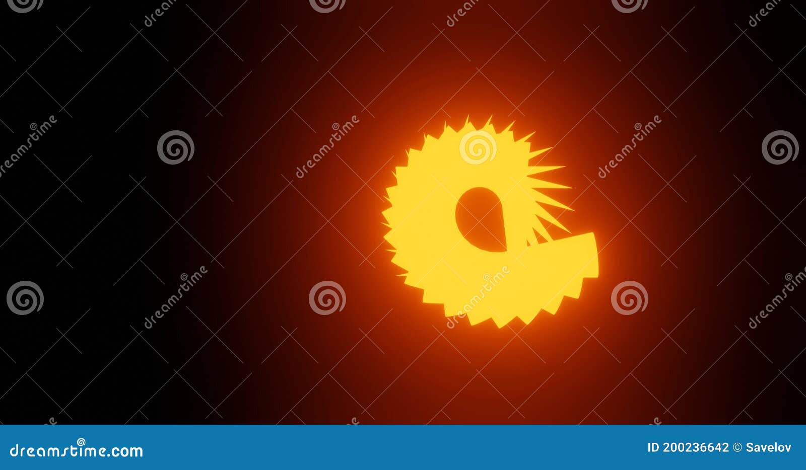 Render with Bright Orange Energy Flow from Geometric Corners Stock ...