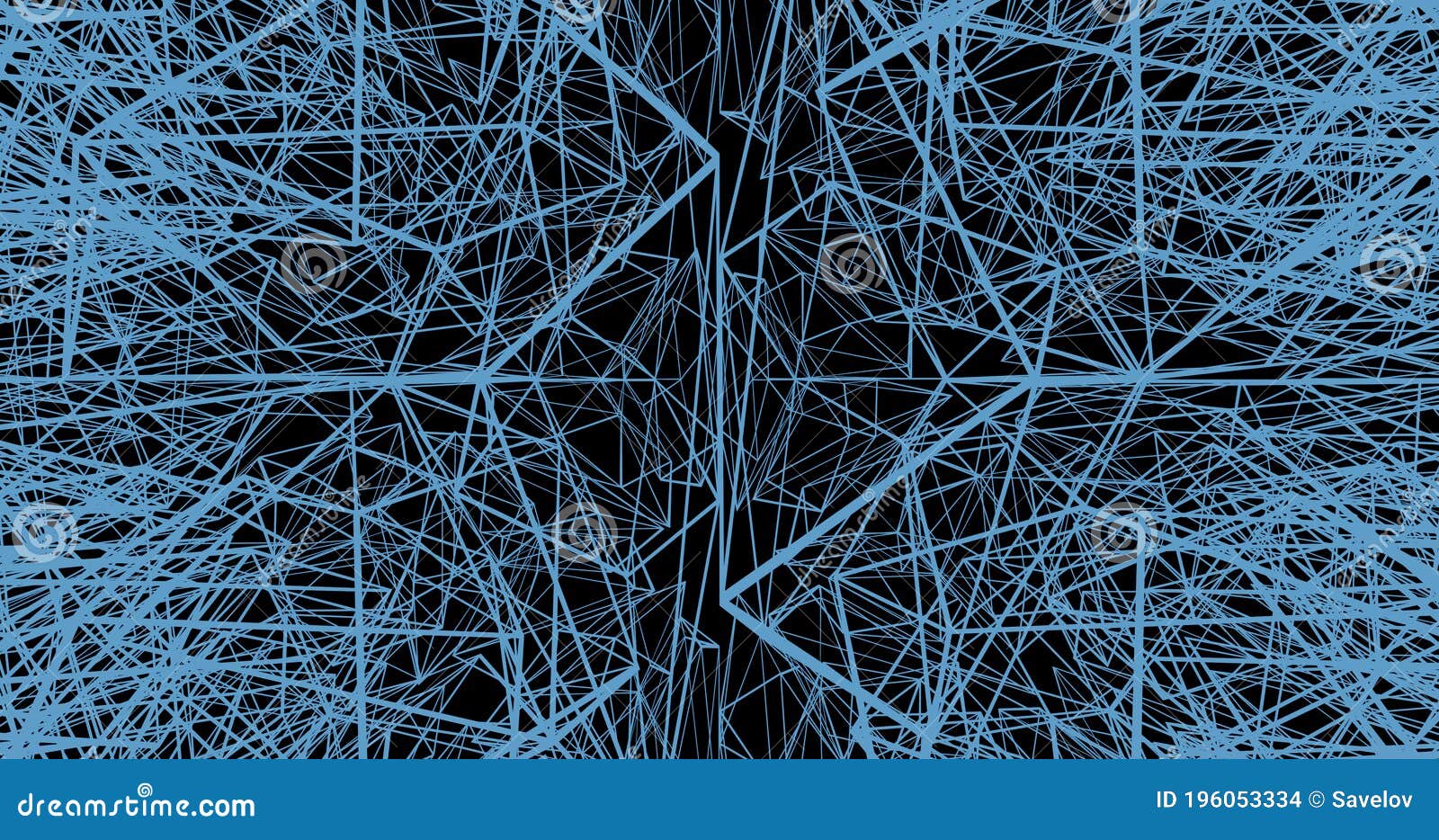 Render with Chaotic Lines Forming Triangles Stock Illustration ...