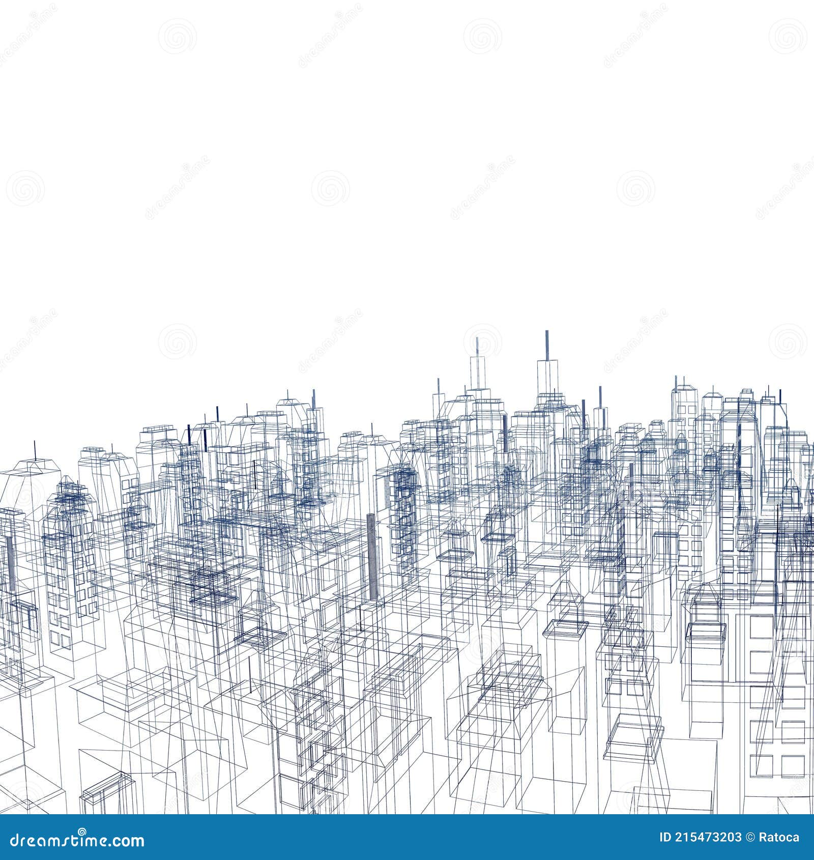 Render city illustration stock illustration. Illustration of blueprint ...
