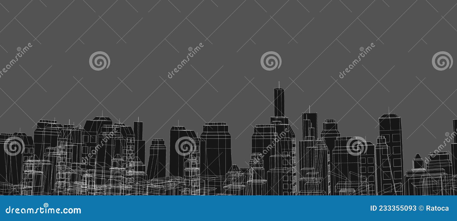 Render city illustration stock illustration. Illustration of structure ...