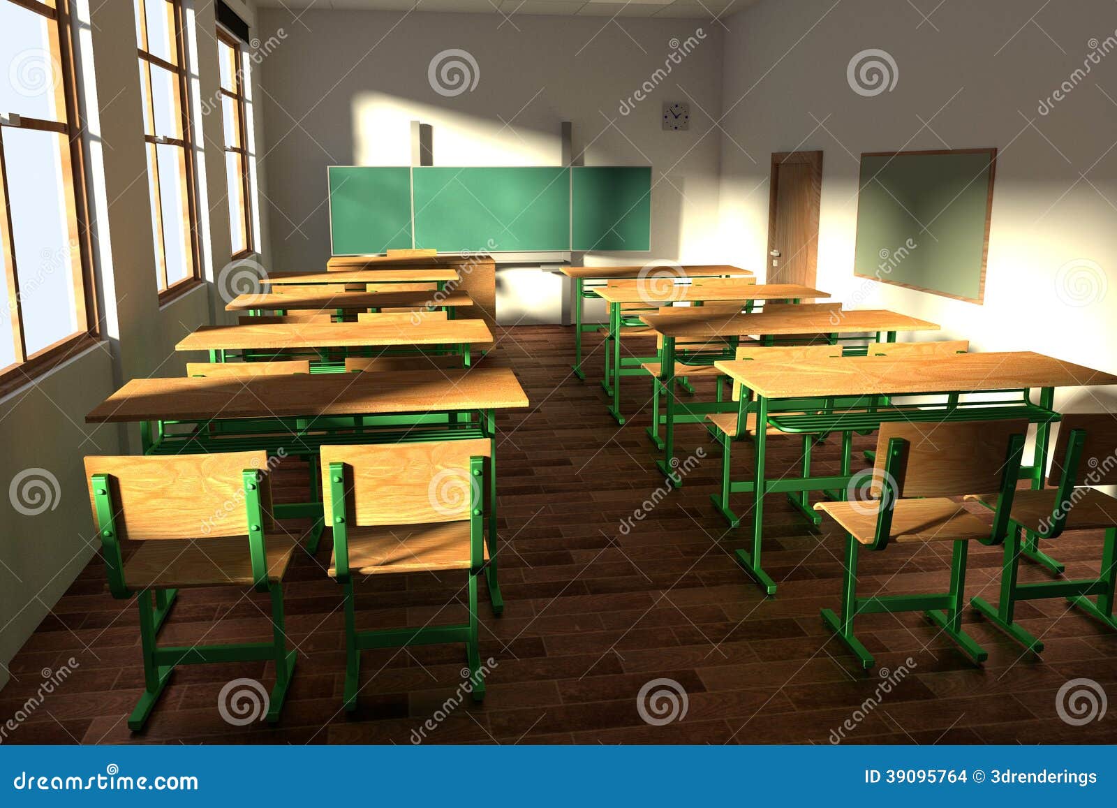 Render of classroom stock illustration. Illustration of education ...