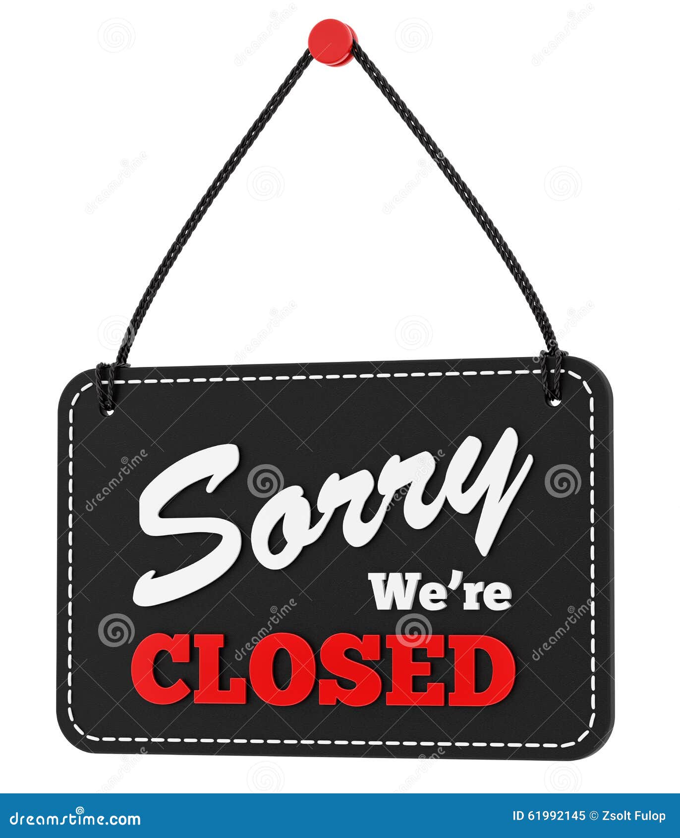 Render of a closed sign stock illustration. Illustration of message ...