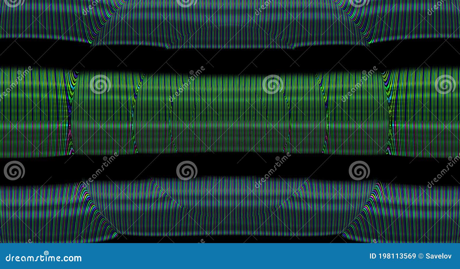 Render with Colored Distorted Stripes Stock Illustration - Illustration ...