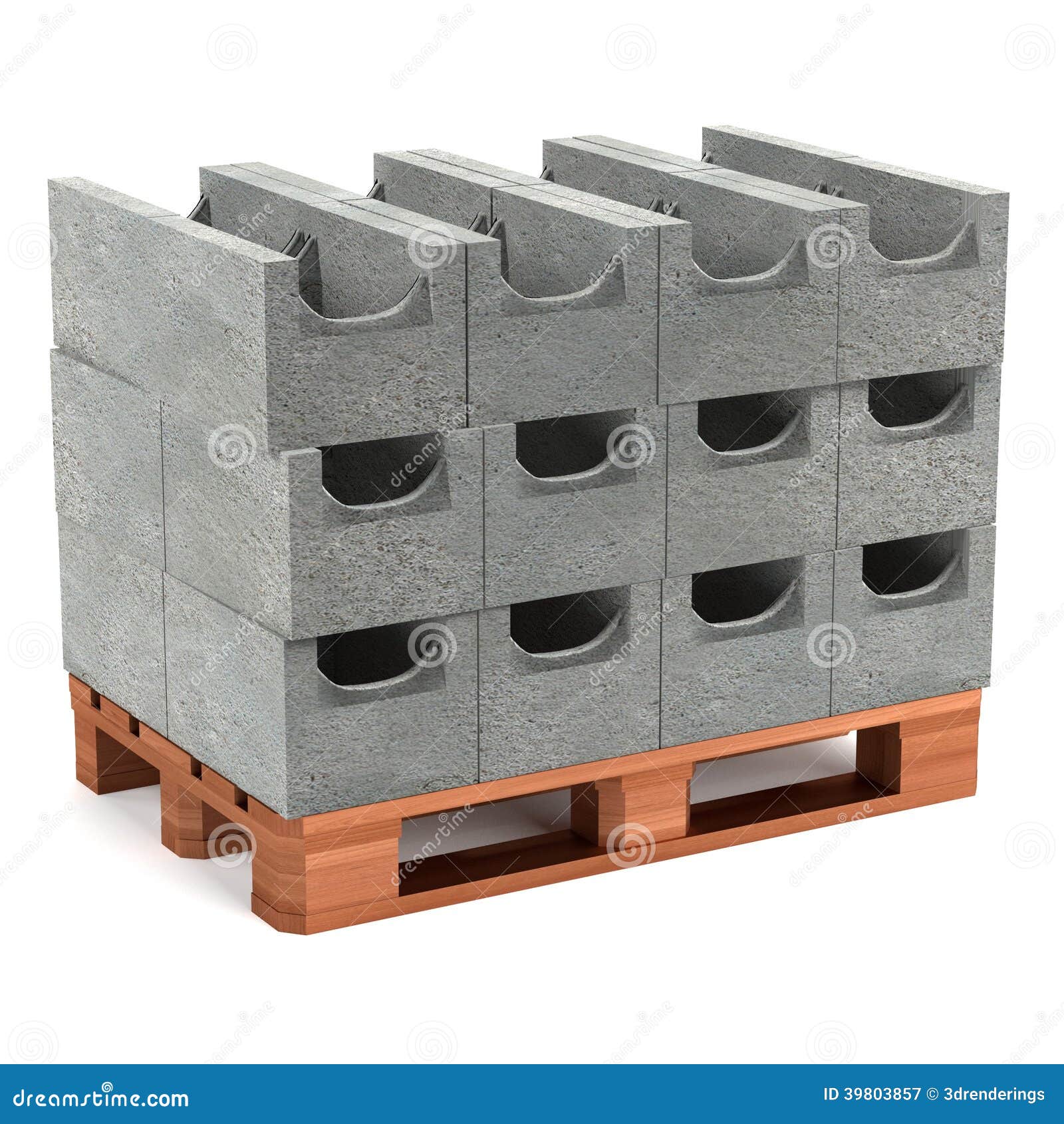 Render of Construction Material Stock Illustration - Illustration of ...