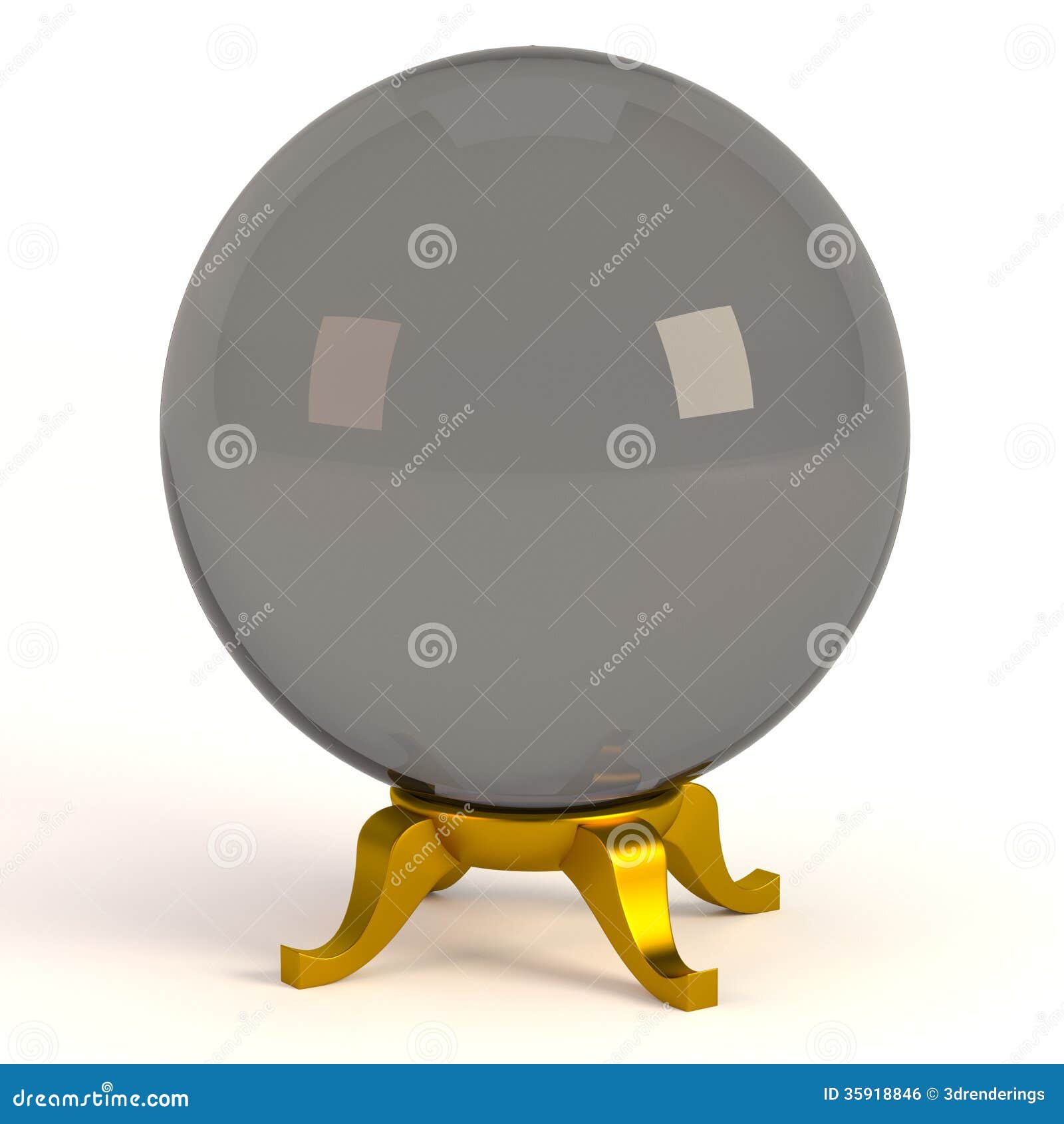 Render of crystal ball stock illustration. Illustration of realistic ...