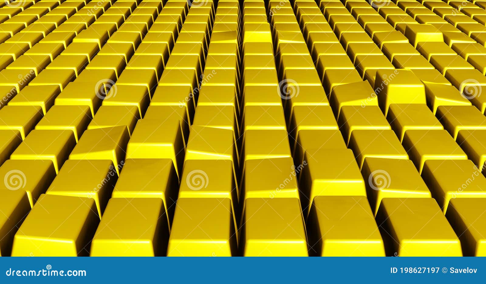 Render with Curved Wall of Gold Bars Stock Illustration - Illustration ...